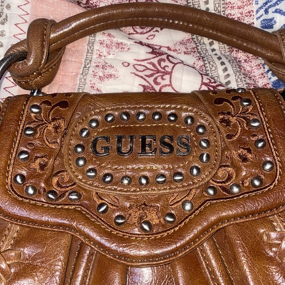 Guess | Bags | Brown Guess Purse Vintage Look | Poshmark